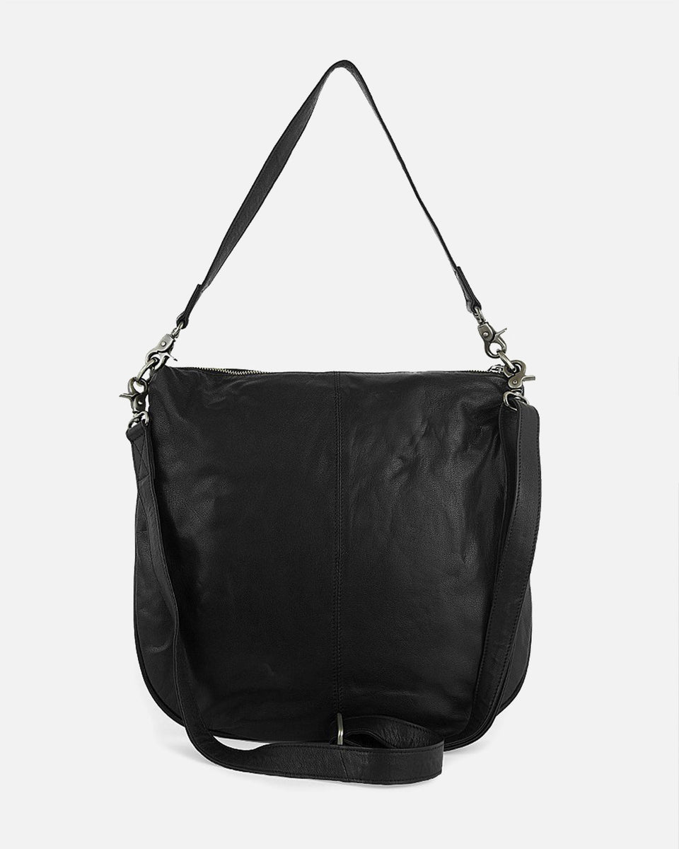 Women's Black Leather Shoulder Bag - AMSHRTG – Amsterdam Heritage | US