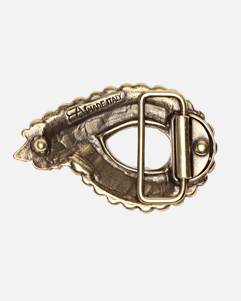 Women's Gold Belt Buckle with Braided Details - AMSHRTG – Amsterdam ...